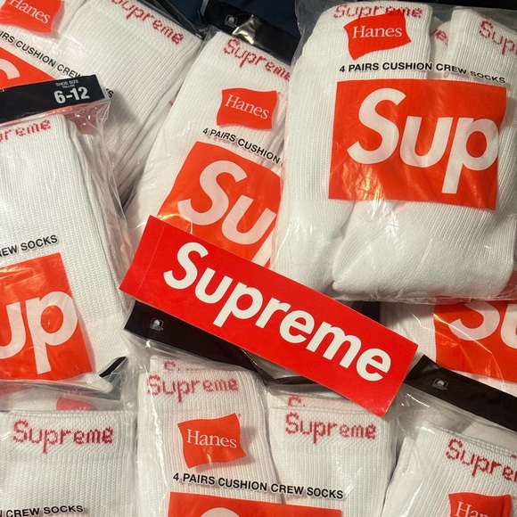 Supreme | Underwear & Socks | Supreme X Hanes Socks 4pair | Poshmark